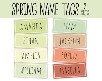 Classroom Name Tags Template Cute Animals Rainbow Editable Printable ...