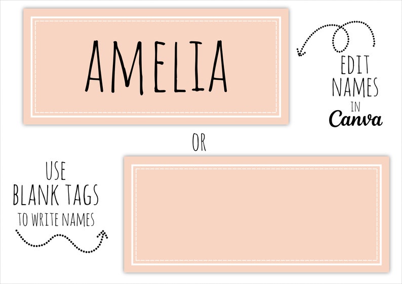Classroom Name Tags Template Pastel Editable | Printable | Elementary ...