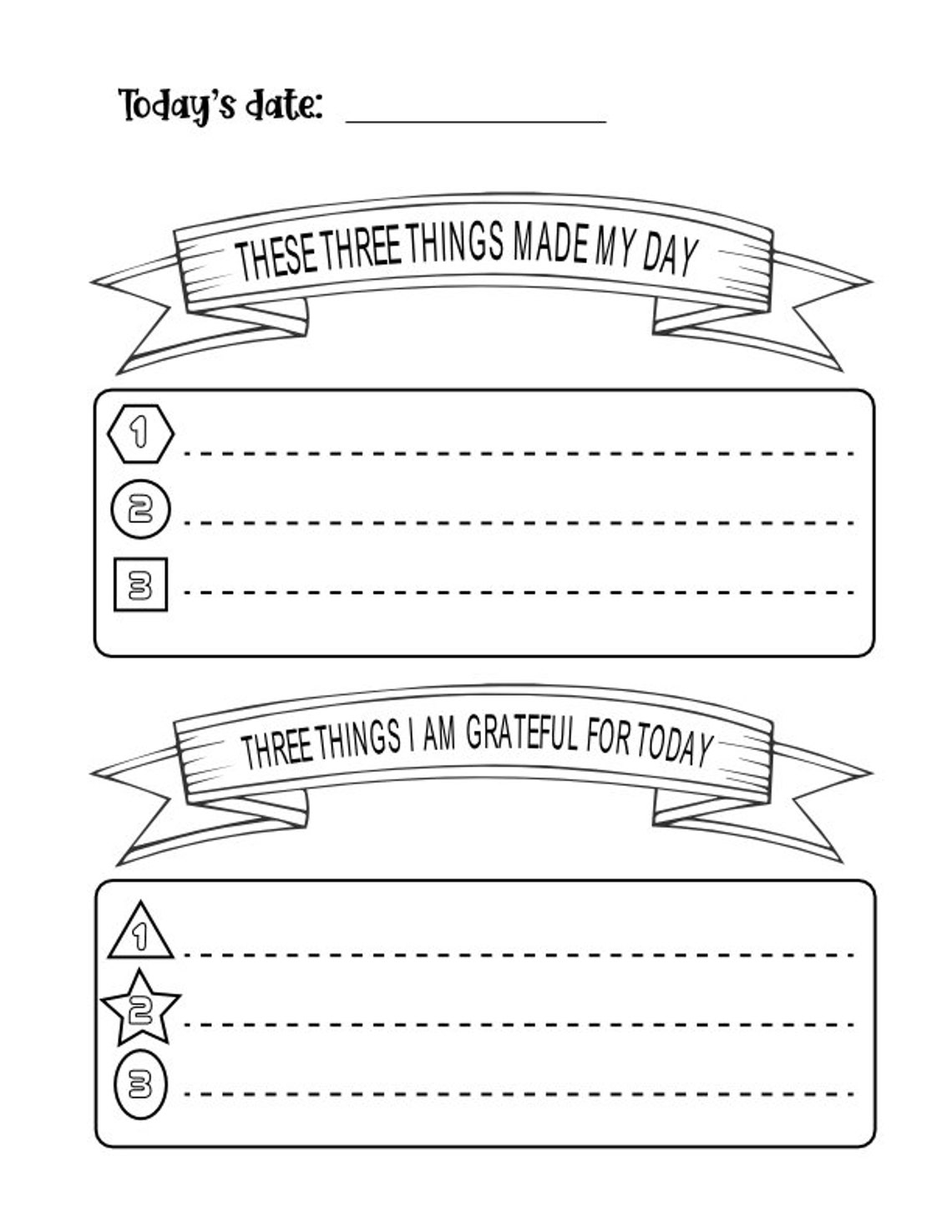 Gratitude Journal for Kids With Prompts Printable PDF Instant Download ...