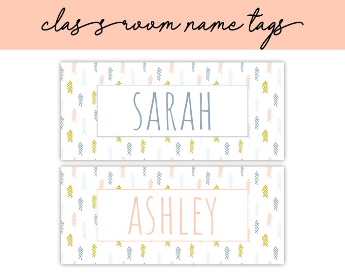 Printable Classroom Labels, Student Name Cards, Bright Name Labels ...