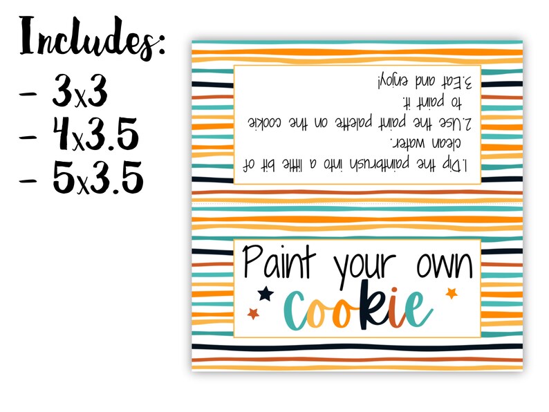 Halloween PYO Paint Your Own Cookie Bag Topper | Printable | Cookie Bag ...