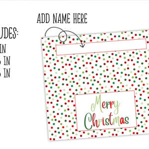 Merry Christmas Treat Bag Topper | Printable Cookie Bag Topper Candy ...