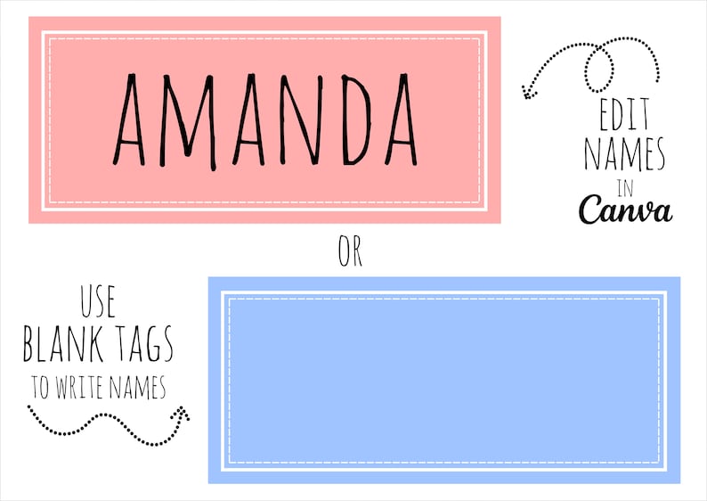 Classroom Name Tags Template Pastel Editable | Printable | Elementary ...