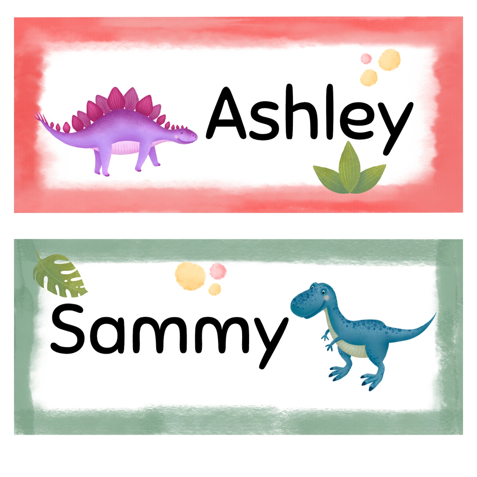 Classroom Name Tags Template Dinosaur | Editable | Printable ...