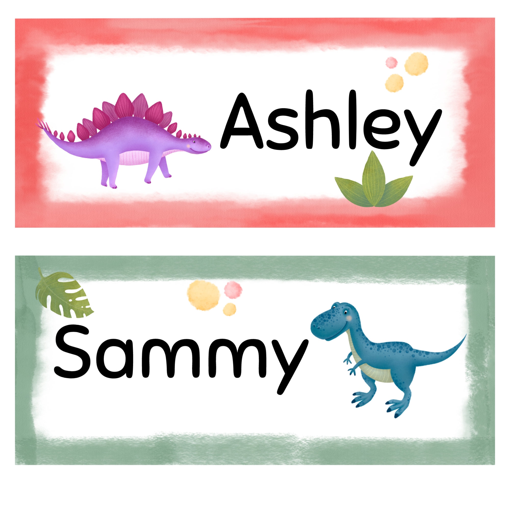 Classroom Name Tags Template Dinosaur Editable Printable - Etsy