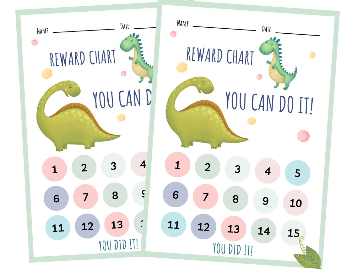 Reward Chart for Kids Dinosaurs Printable | Reward Chart for Classroom ...