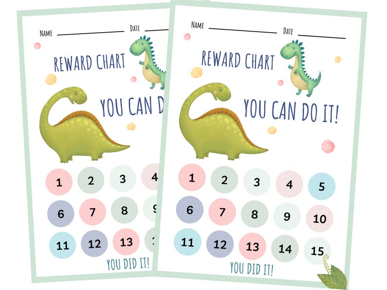 Reward Chart for Kids Dinosaurs Printable | Reward Chart for Classroom ...