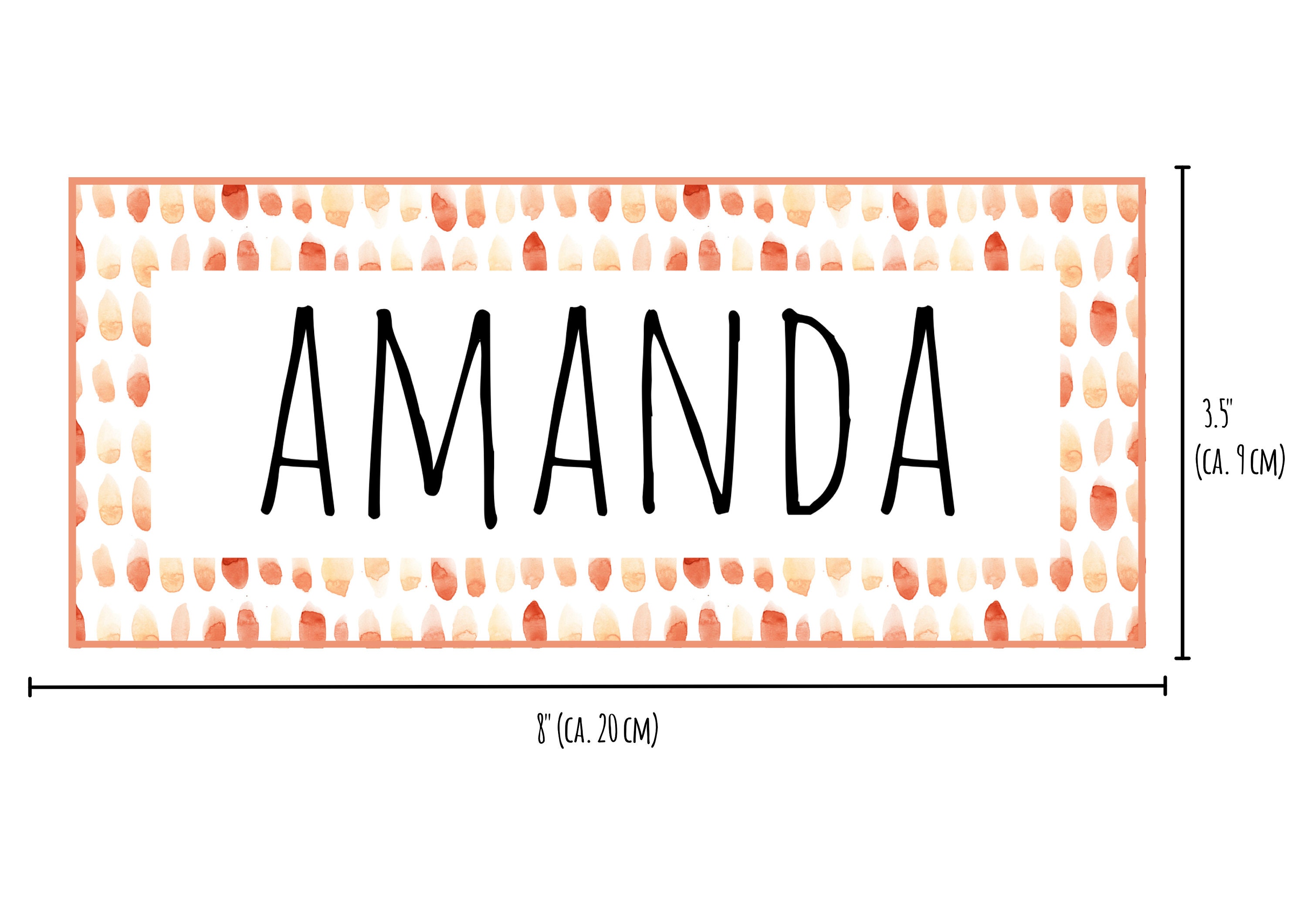 Classroom Name Tags Template Watercolor Editable | Printable ...