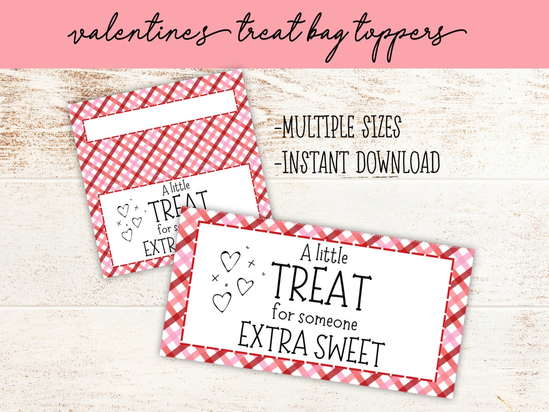 Valentine's Treat Bag Topper | Printable Cookie Candy Bag Topper School ...