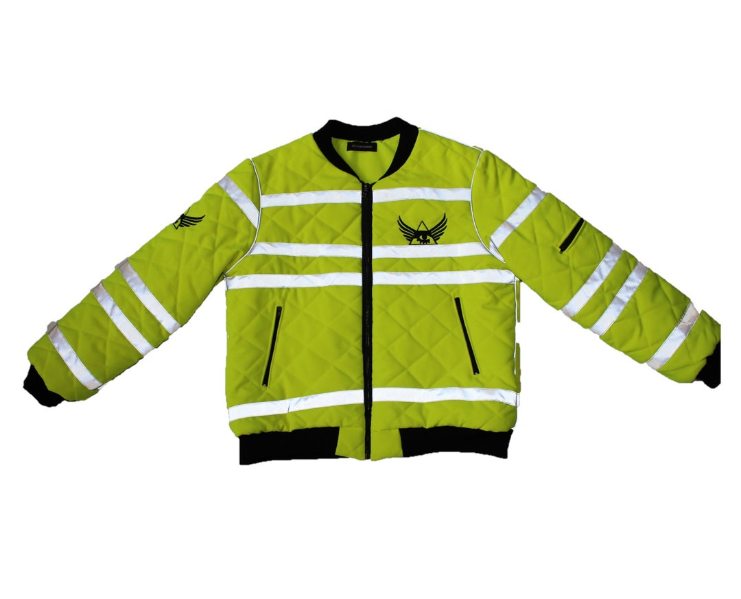 Neon Reflective Bomber Jacket - Etsy
