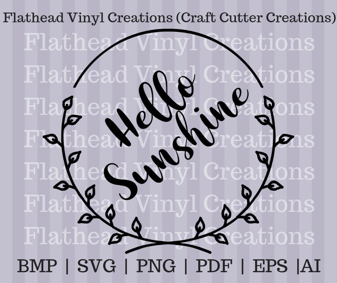 Hello Sunshine SVG Cut File - Etsy