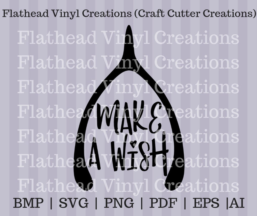 Make a Wish Bone SVG Cut File - Etsy
