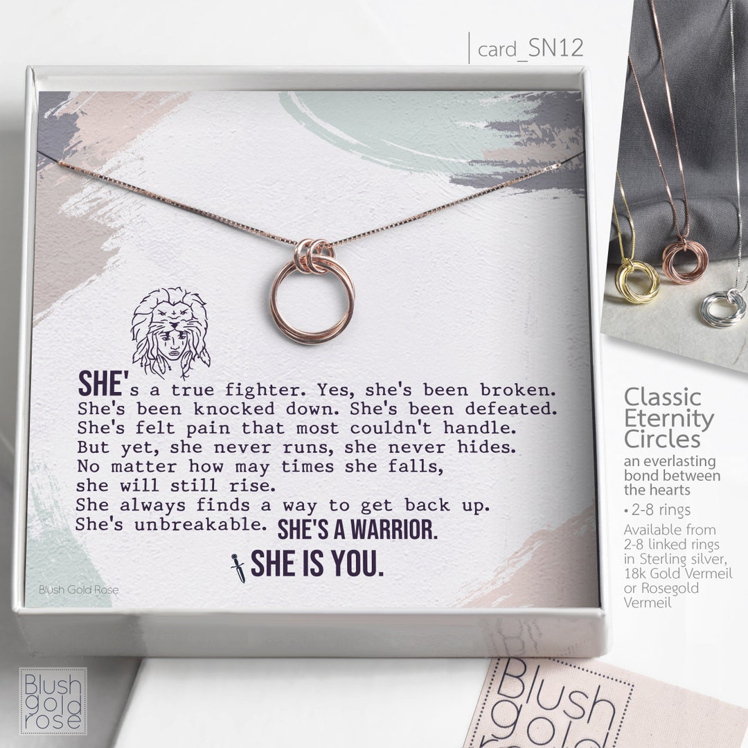 Warrior Gift Survivor Jewelry Recovery Necklace Warrior Necklace ...