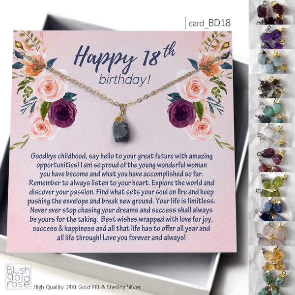 18th Birthday Necklace for Granddaughter - Etsy