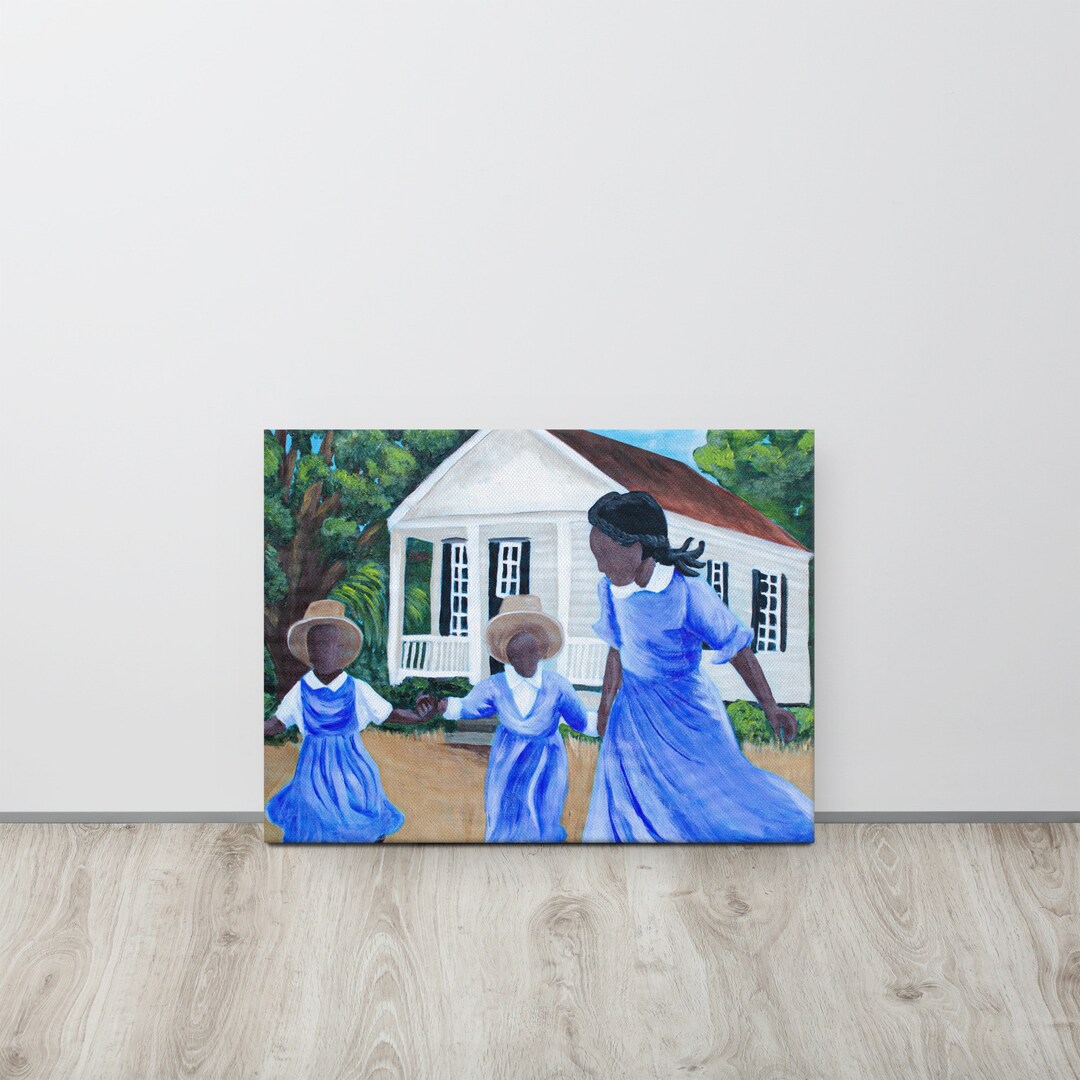 Gullah Original Acrylic Painting childhood Canvas Print - Etsy Gullah Original Acrylic Painting childhood Canvas Print - Etsy