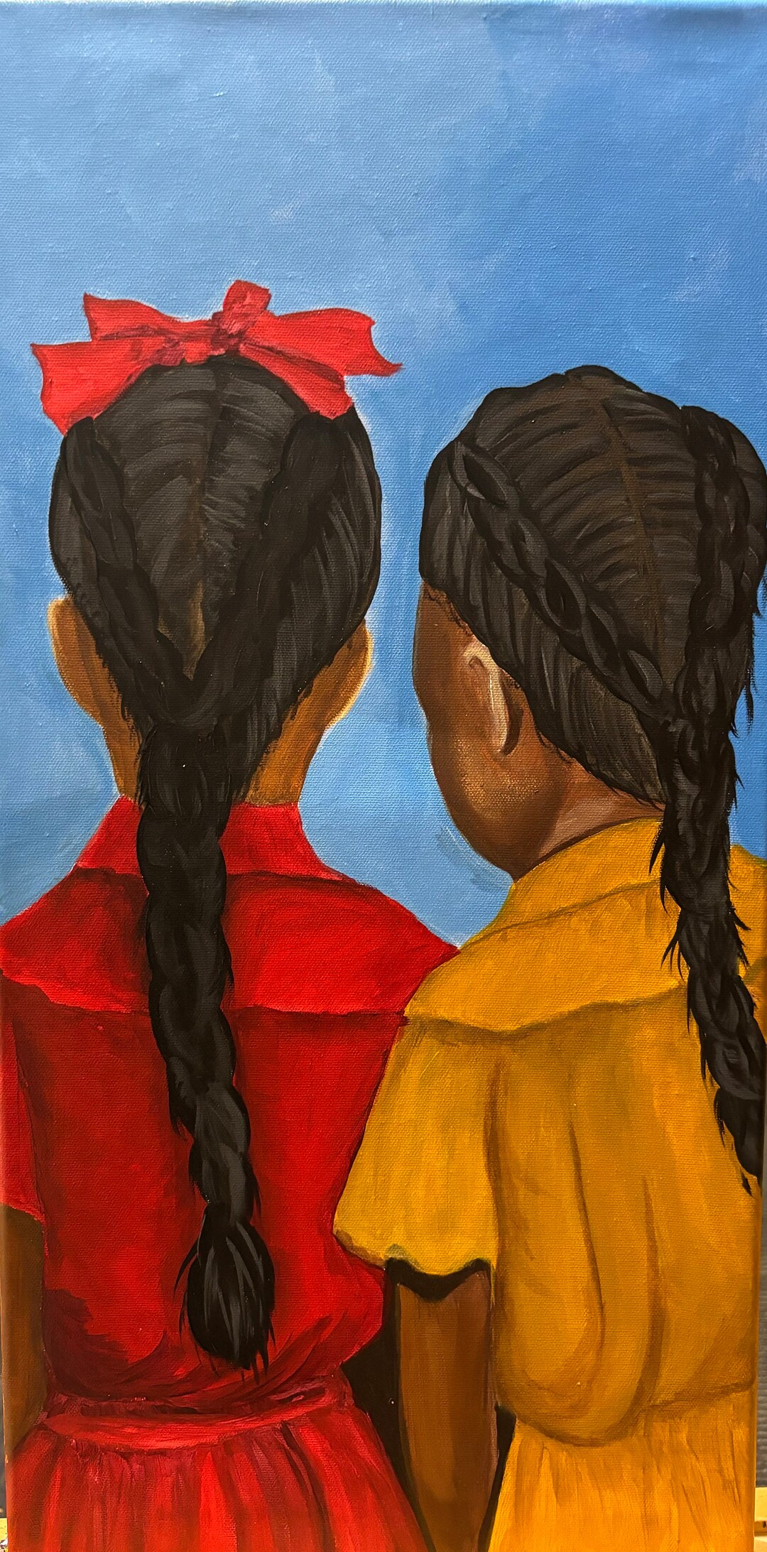African American Girl Hair Series school Girls Gullah Art, Black Folk ...