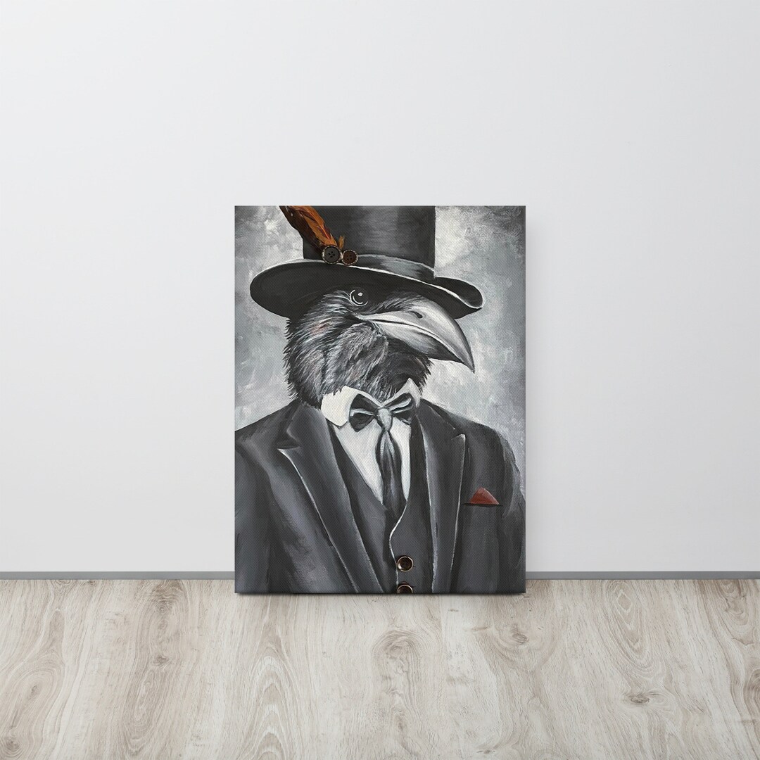 Original Acrylic Painting | Crow in a Suit | Seven Deadly Sins "wrath ...