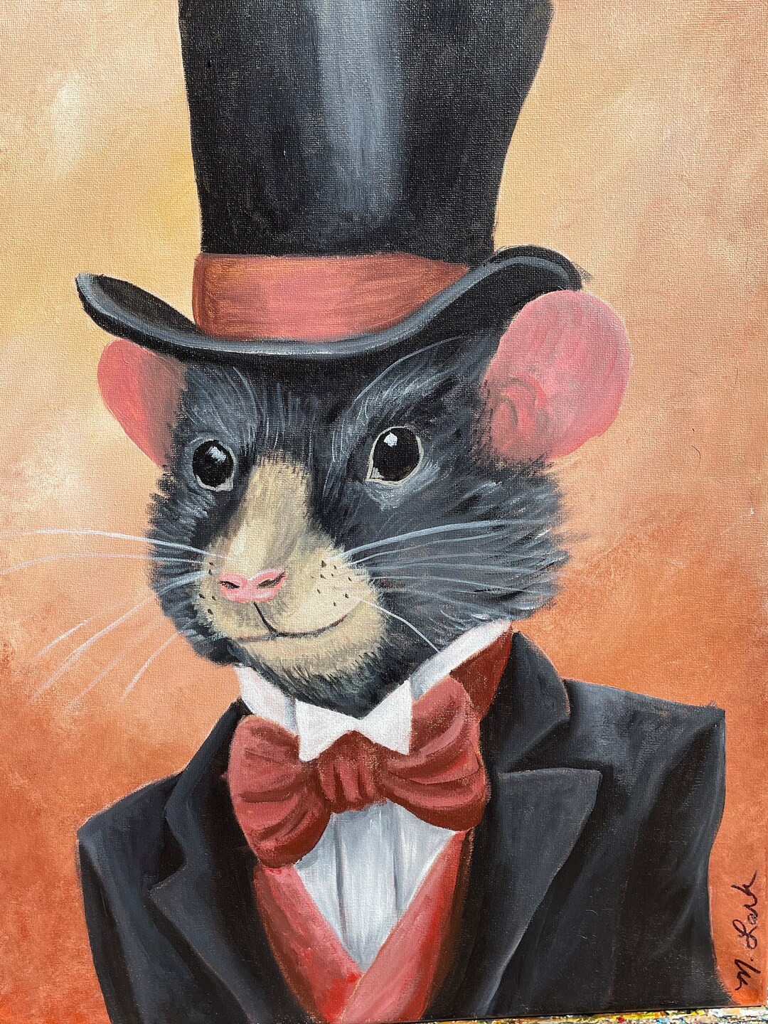 Original Painting | Mouse in a Suit |one of a Kind | Surrealism ...