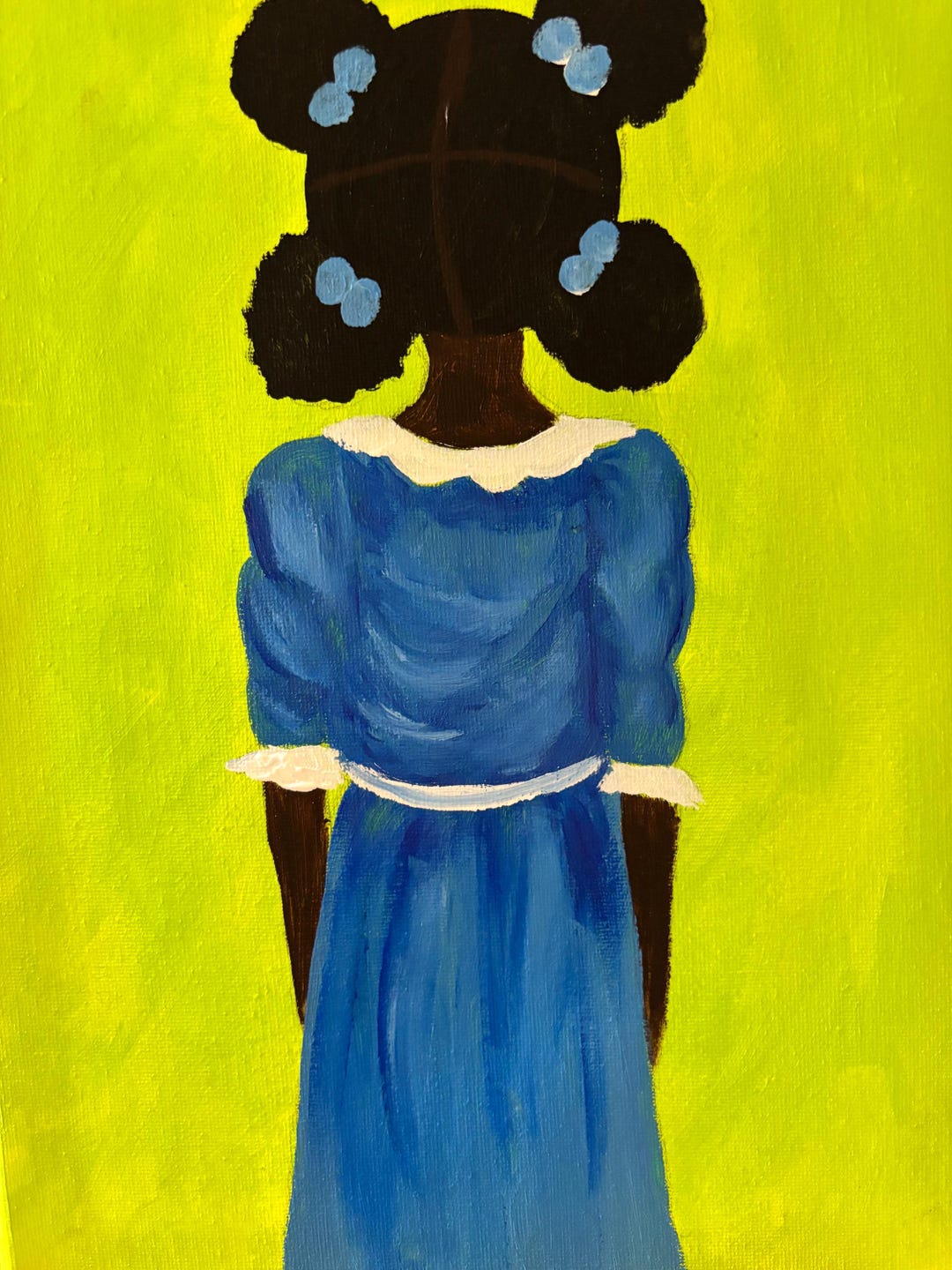 African American Girl Hair Series bernice Gullah Art, Black Folk Art ...