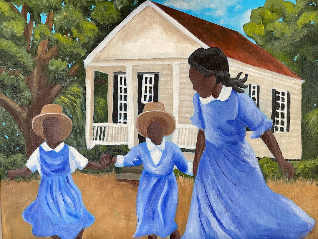 Gullah Original Acrylic Painting childhood - Etsy Gullah Original Acrylic Painting childhood - Etsy