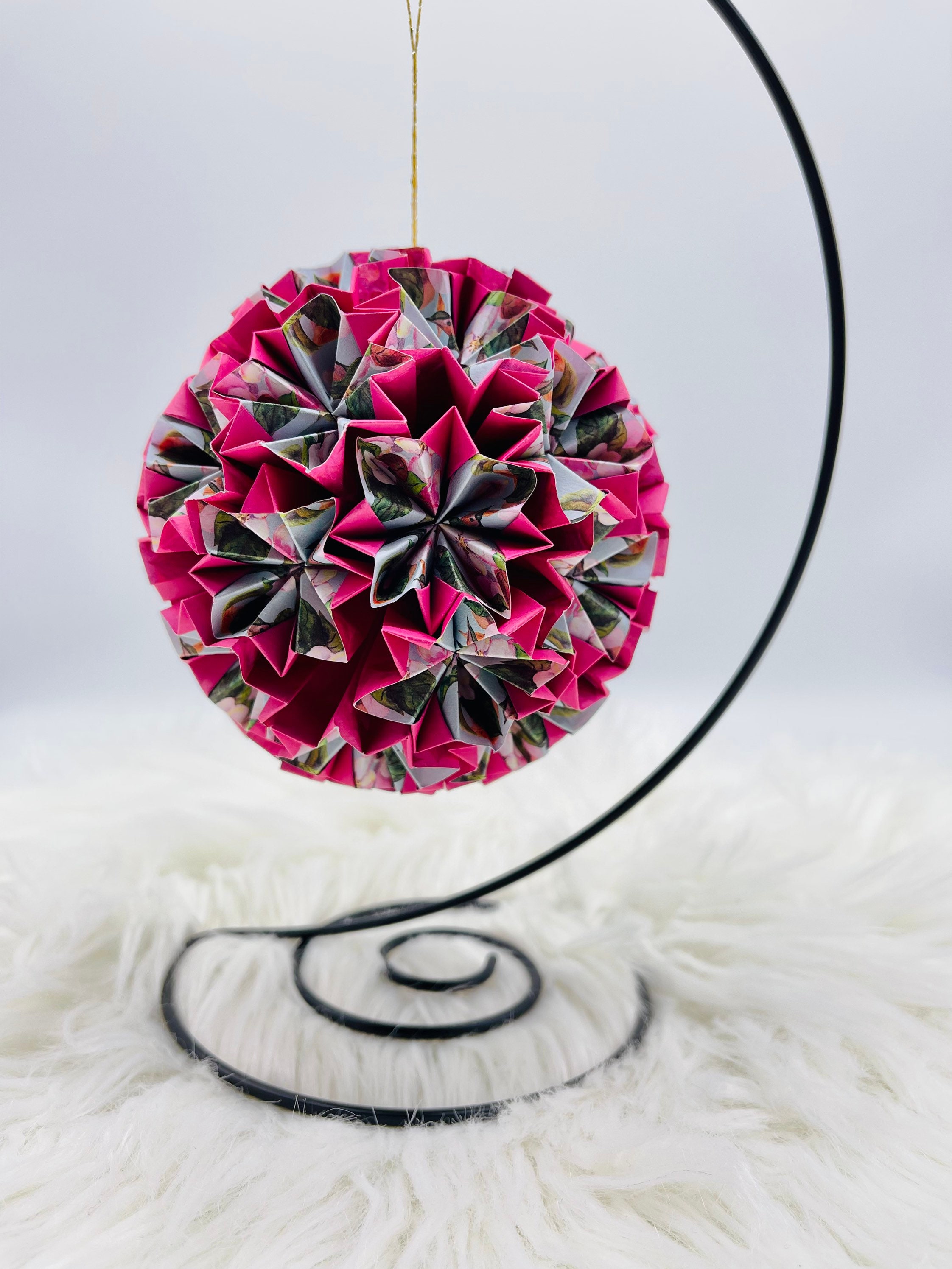 Traditional Japanese Kusudama Ball Origami Unique Holiday Christmas ...