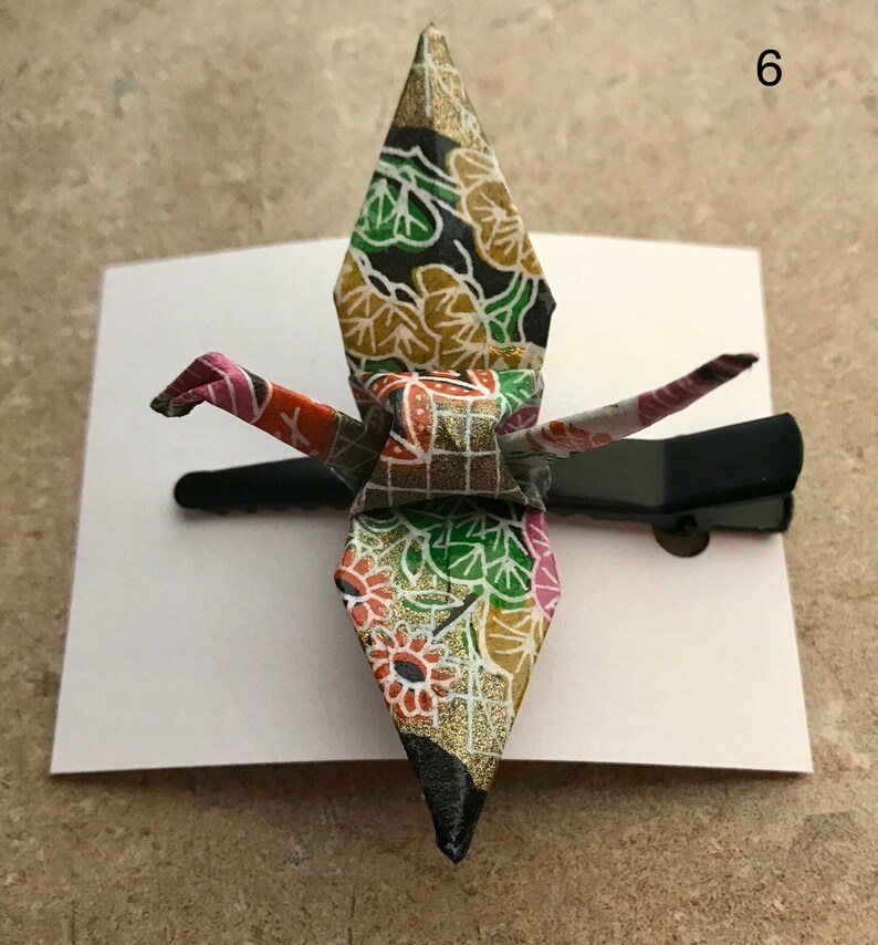 Origami Japanese Crane Hair Clip Bird Origami Hair Clip Hair ...