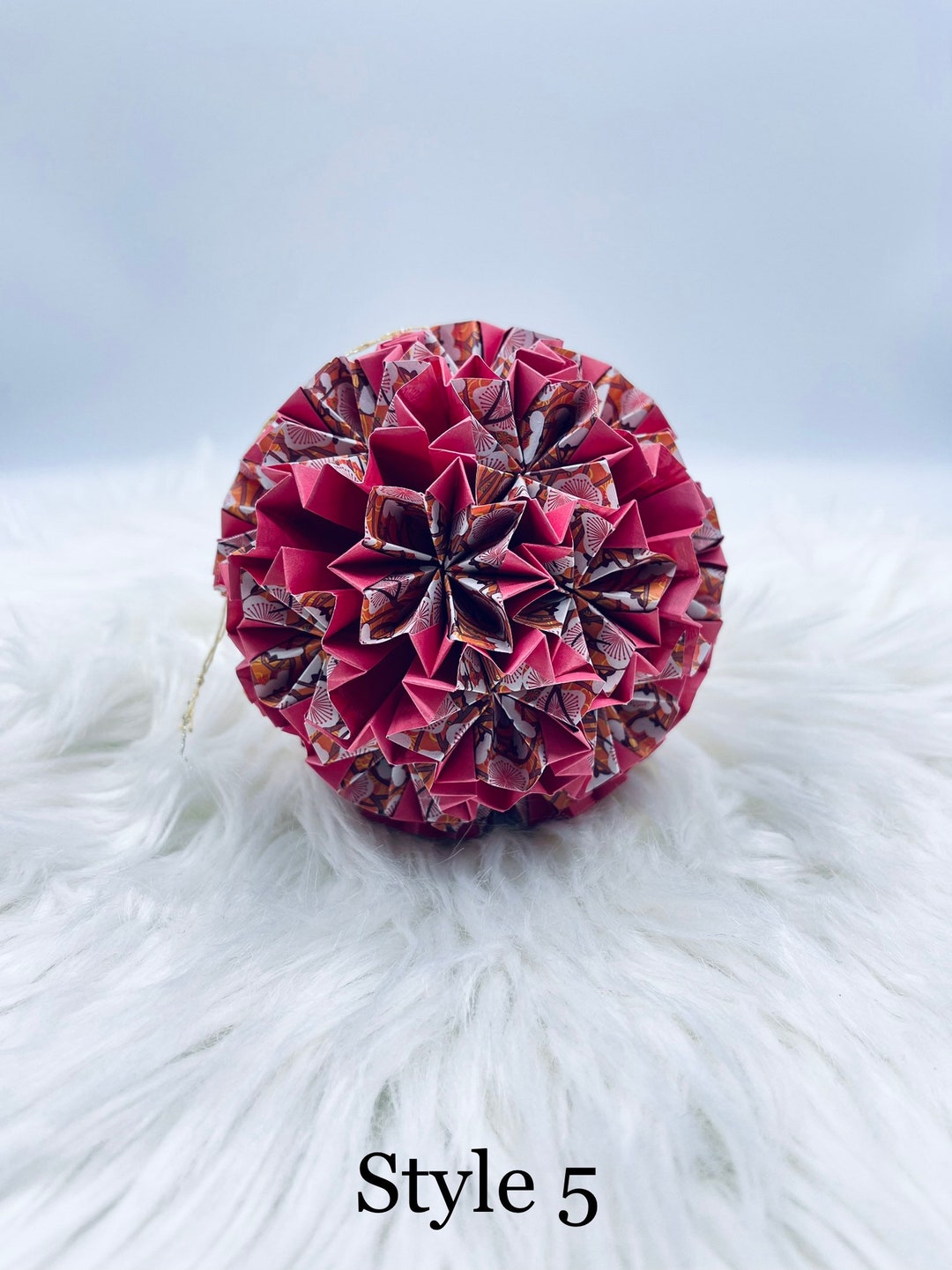 Traditional Japanese Kusudama Ball Origami Unique Holiday Christmas ...