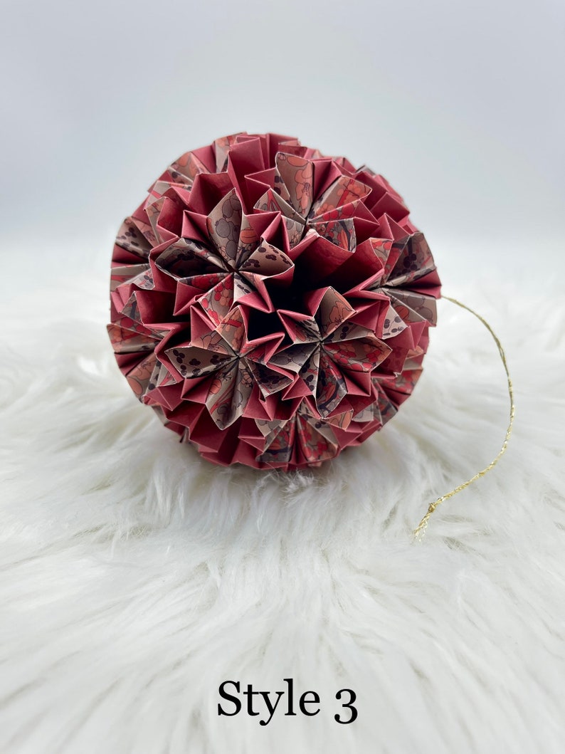 Traditional Japanese Kusudama Ball Origami Unique Holiday Christmas ...