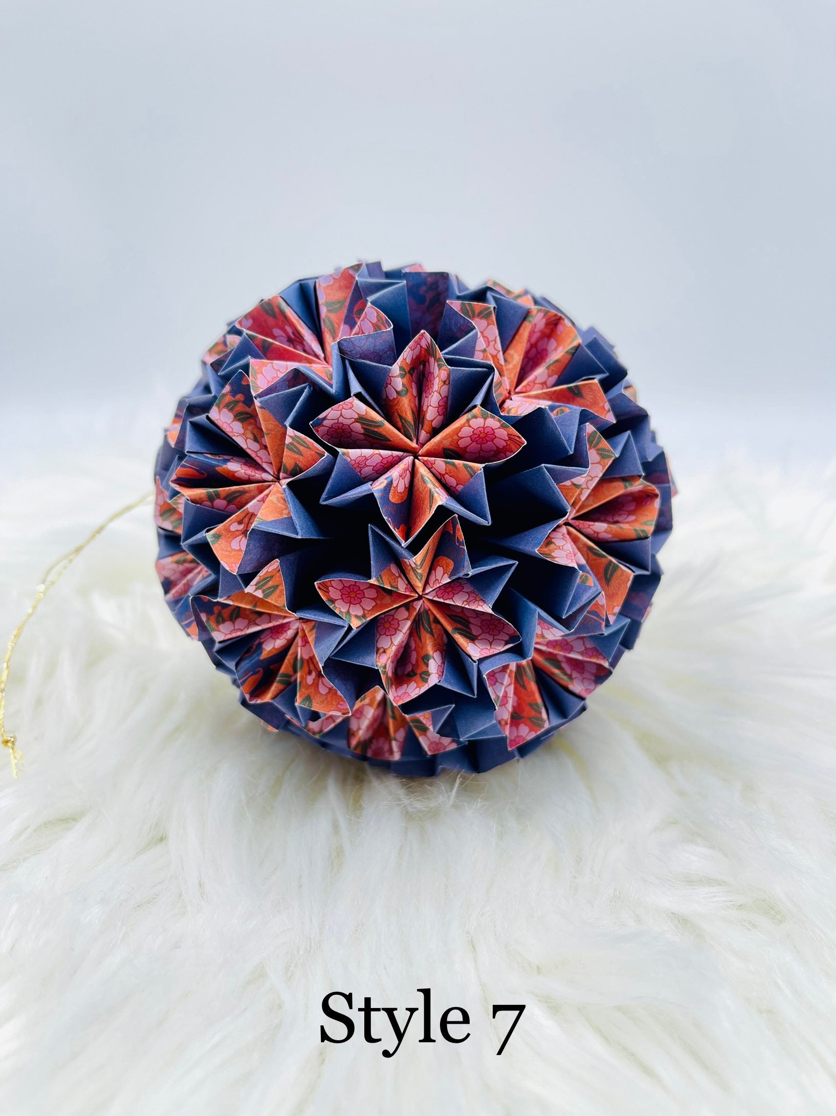 Traditional Japanese Kusudama Ball Origami Unique Holiday Christmas ...