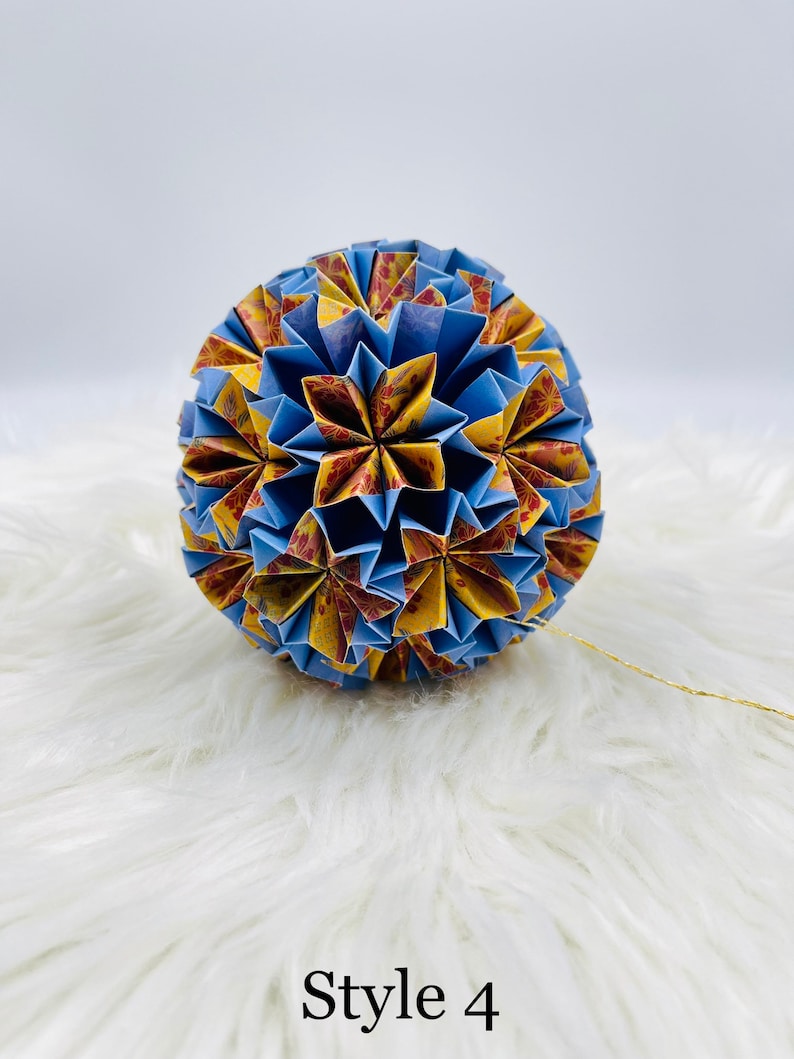 Traditional Japanese Kusudama Ball Origami Unique Holiday Christmas ...