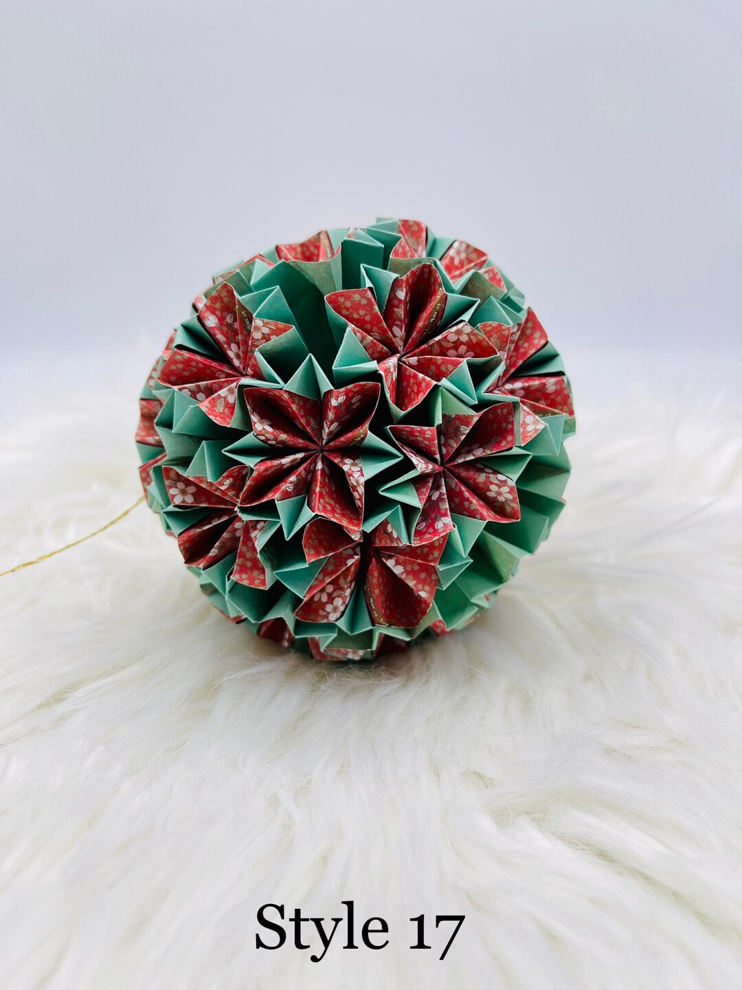 Traditional Japanese Kusudama Ball Origami Unique Holiday Christmas ...