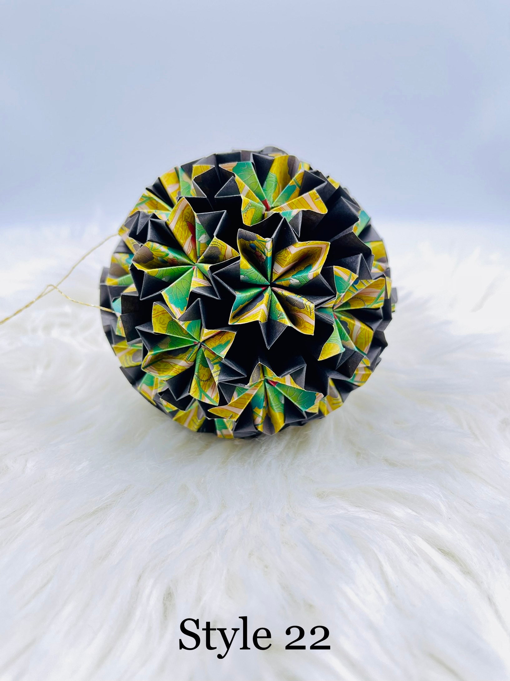 Traditional Japanese Kusudama Ball Origami Unique Holiday Christmas ...