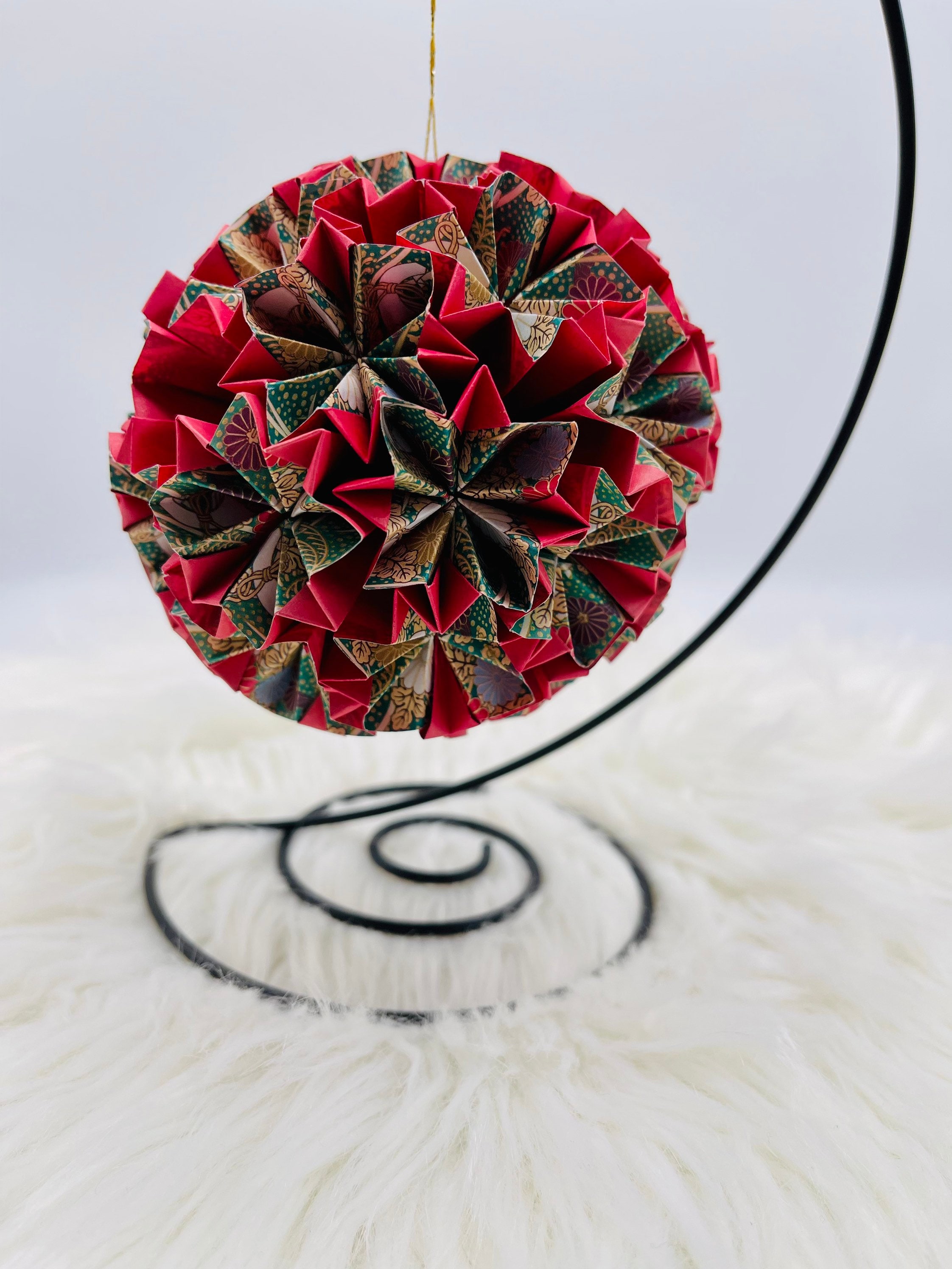 Traditional Japanese Kusudama Ball Origami Unique Holiday Christmas ...