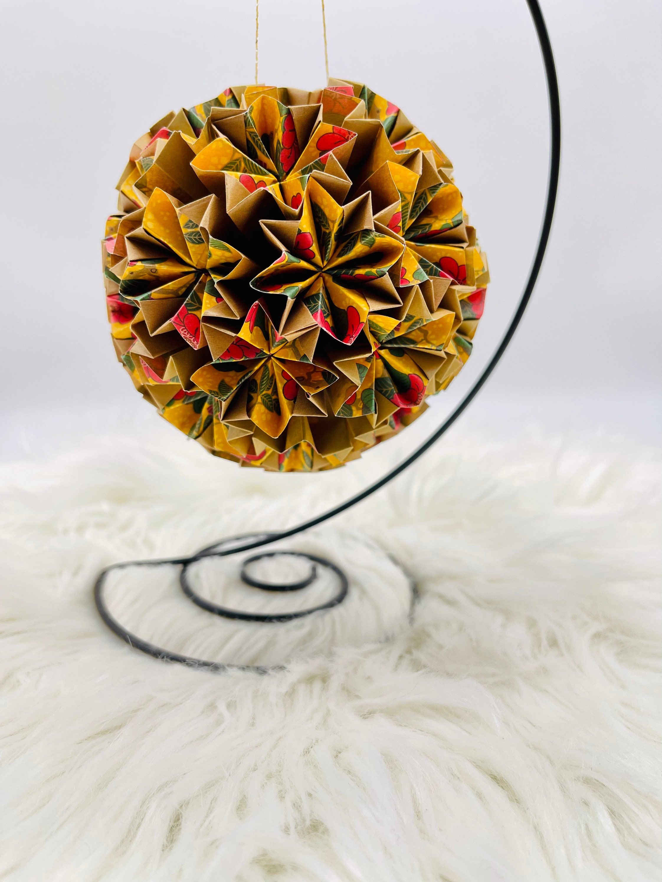 Traditional Japanese Kusudama Ball Origami Unique Holiday Christmas ...