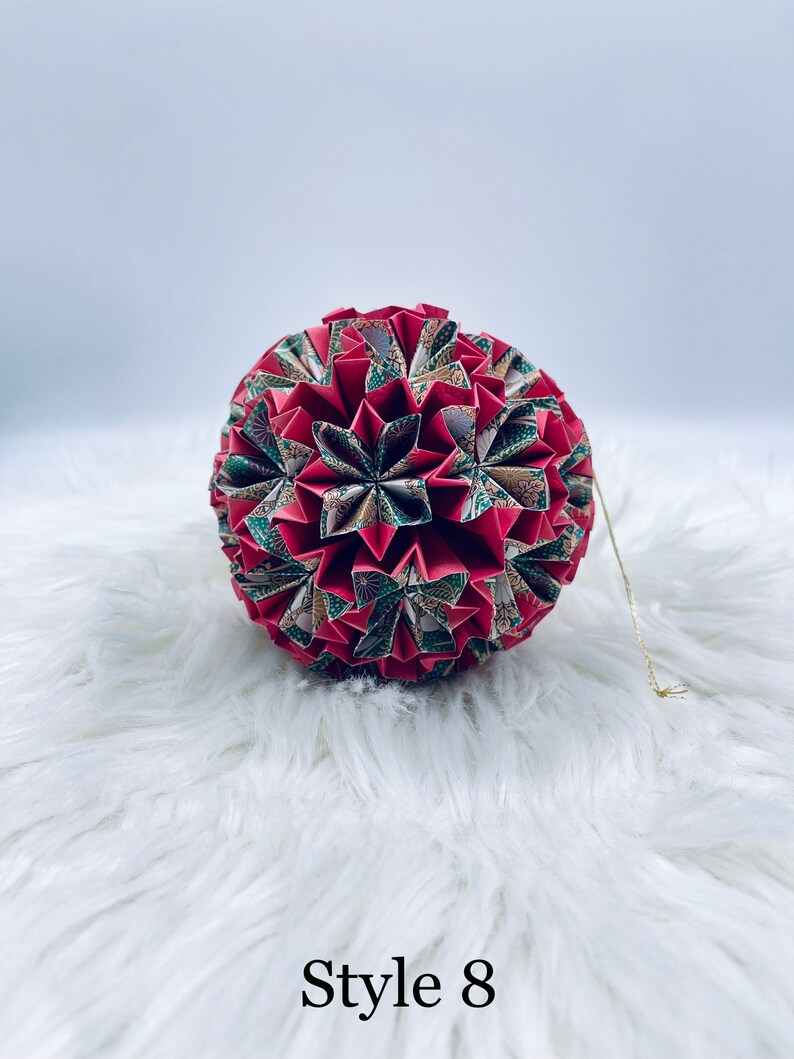 Traditional Japanese Kusudama Ball Origami Unique Holiday Christmas ...