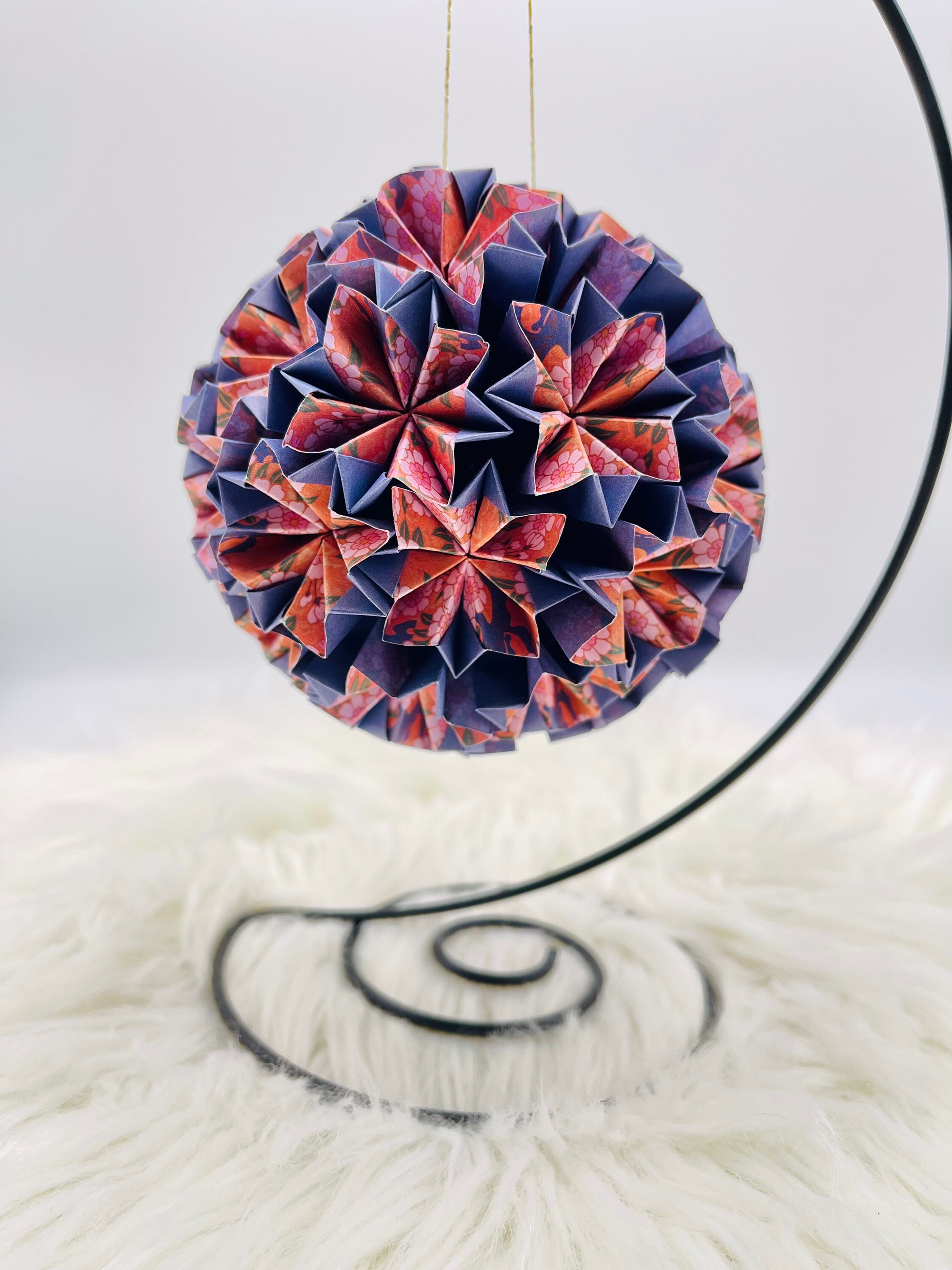 Traditional Japanese Kusudama Ball Origami Unique Holiday Christmas ...