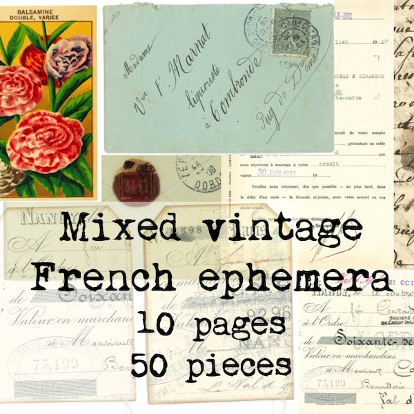 French Ephemera - Etsy