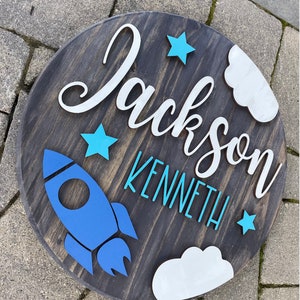 Customized Baby Name Sign Children's Nursery Decor | Etsy