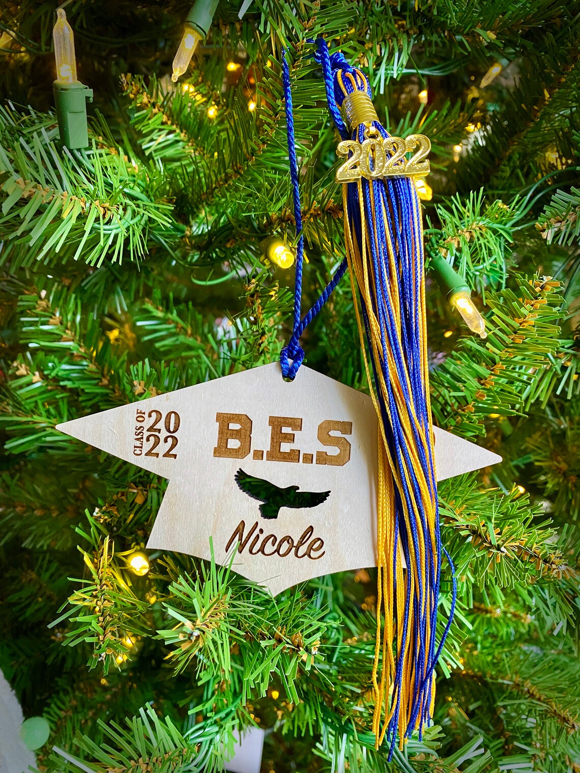 Custom Engraved Graduation Ornament for Tassel Keepsake - Etsy