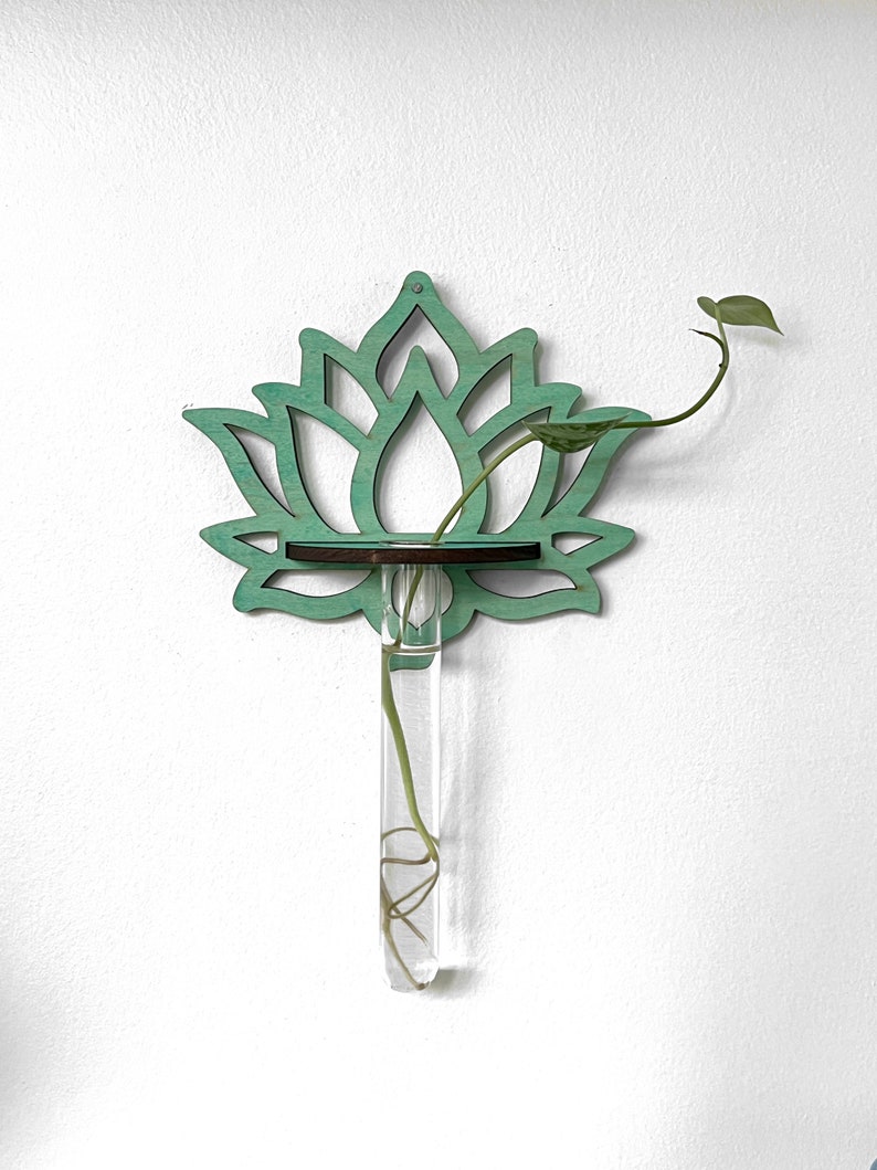 Wood Lotus Flower Propagation Station Wall Hanging Modern - Etsy