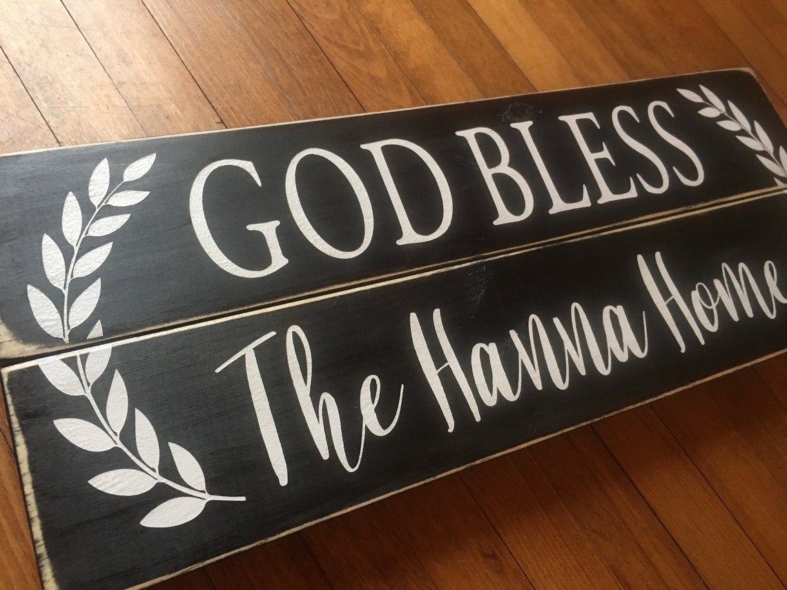 God Bless This Home CUSTOM PERSONALIZED Sign Double Panel - Etsy Ireland