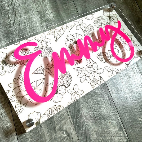 Pink Acrylic Sign - Etsy