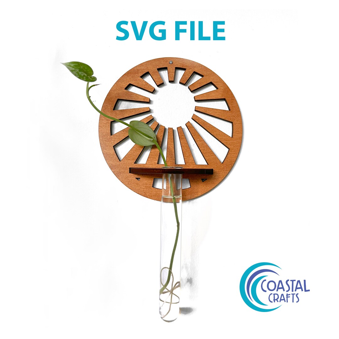 SVG File, Laser, Round Sunbeam Air Plant, Propagation, Wood Wall ...