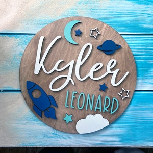 Customized Baby Name Sign, Children's Nursery Decor, Personalized Wood ...