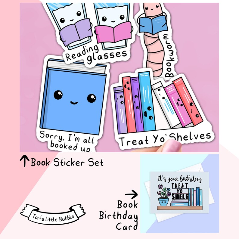 Book Birthday Card Birthday Card for Book Worm Book Lover - Etsy
