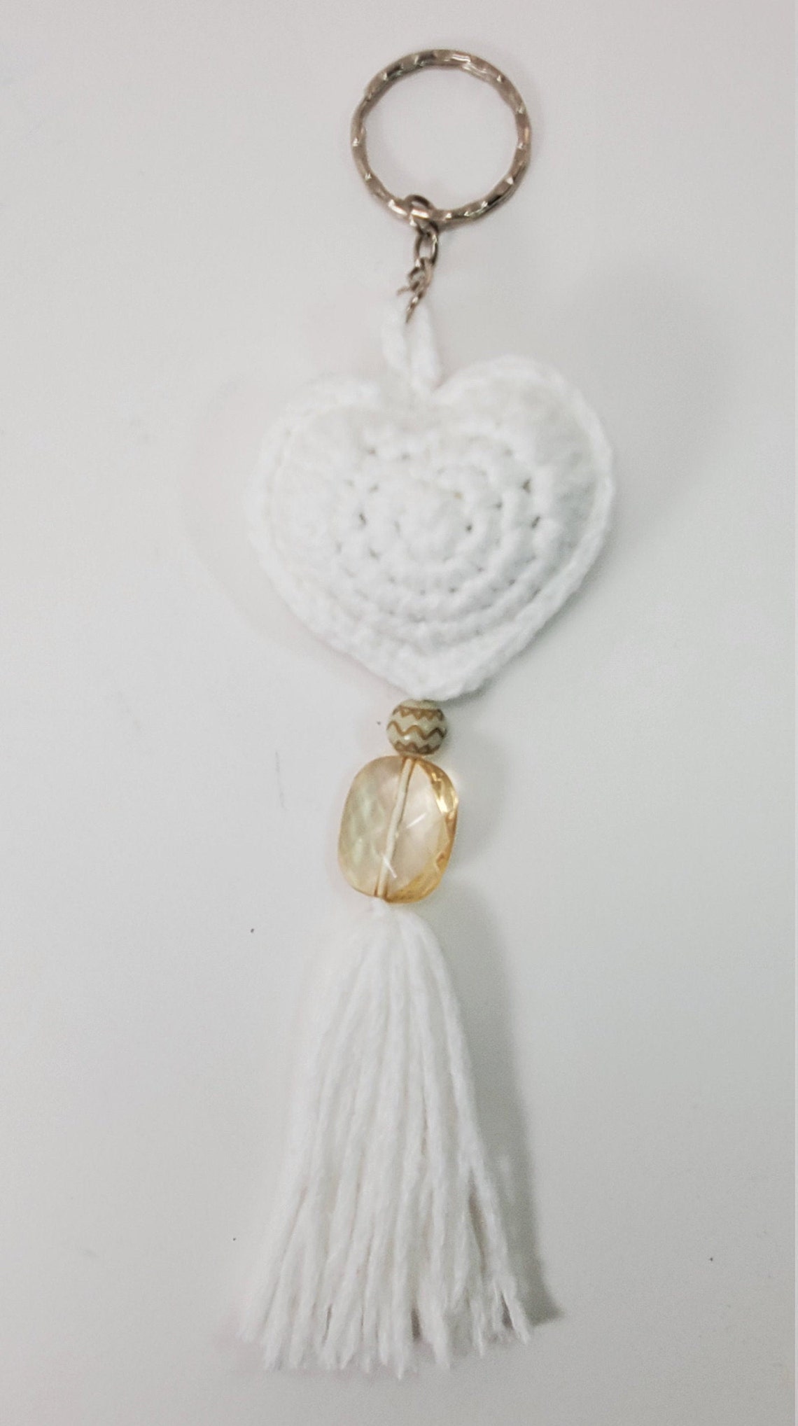 Crochet Keychain Heart - Etsy