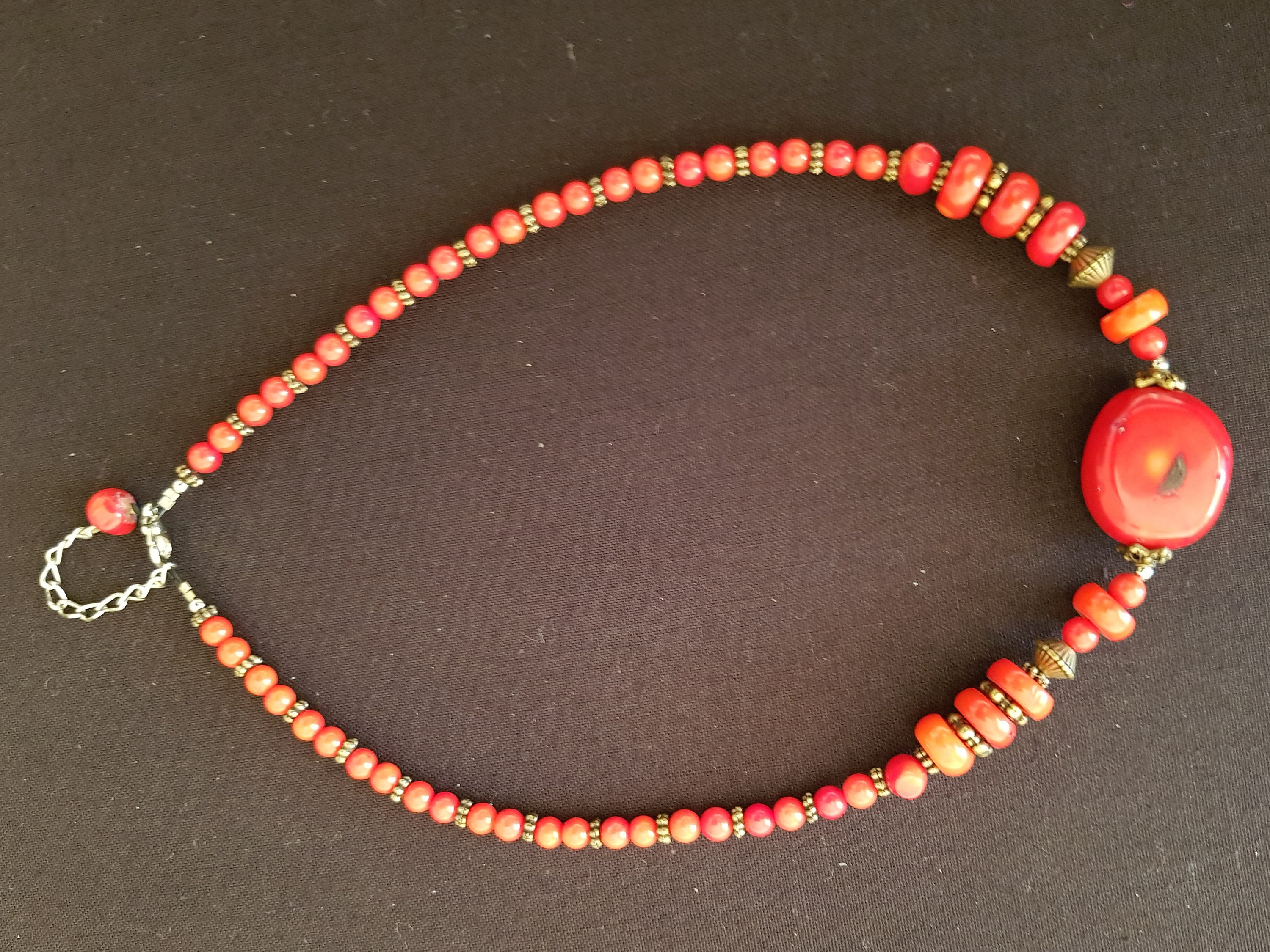 Handcrafted Coral Tibetan Tribal Necklace From Lijiang, SW China - Etsy