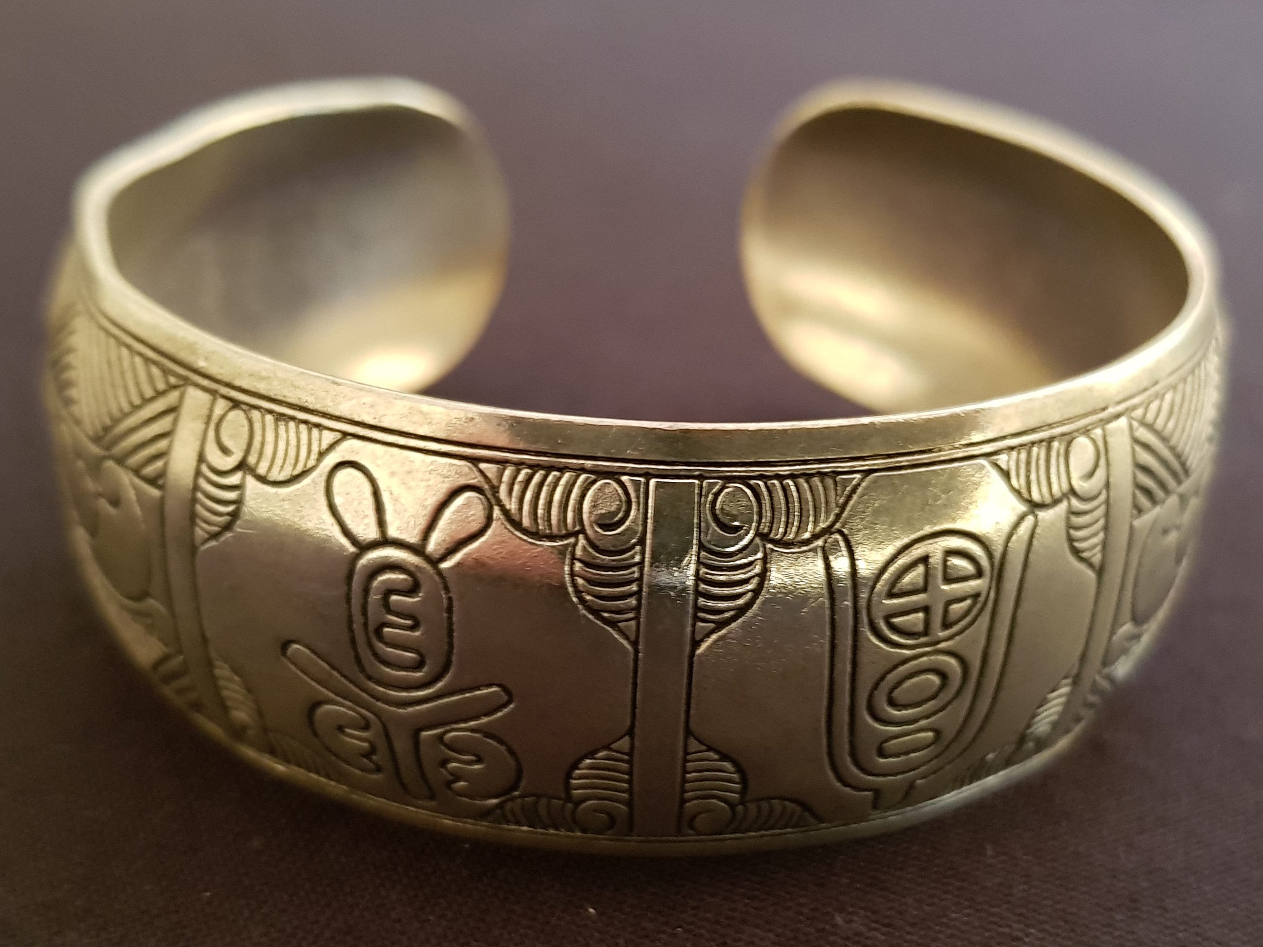 Handcrafted Chinese Miao Silver Tribal Adjustable Bangle With Chinese ...