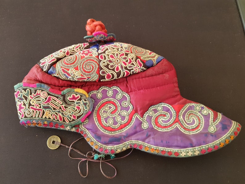 Vintage Chinese Miao Child's Hat - Etsy