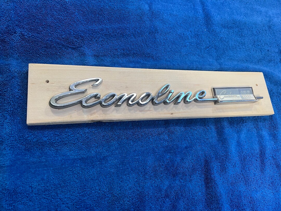 Ford Econoline Custom 100 Van Chrome Emblem Wall Art Man Cave Garage ...